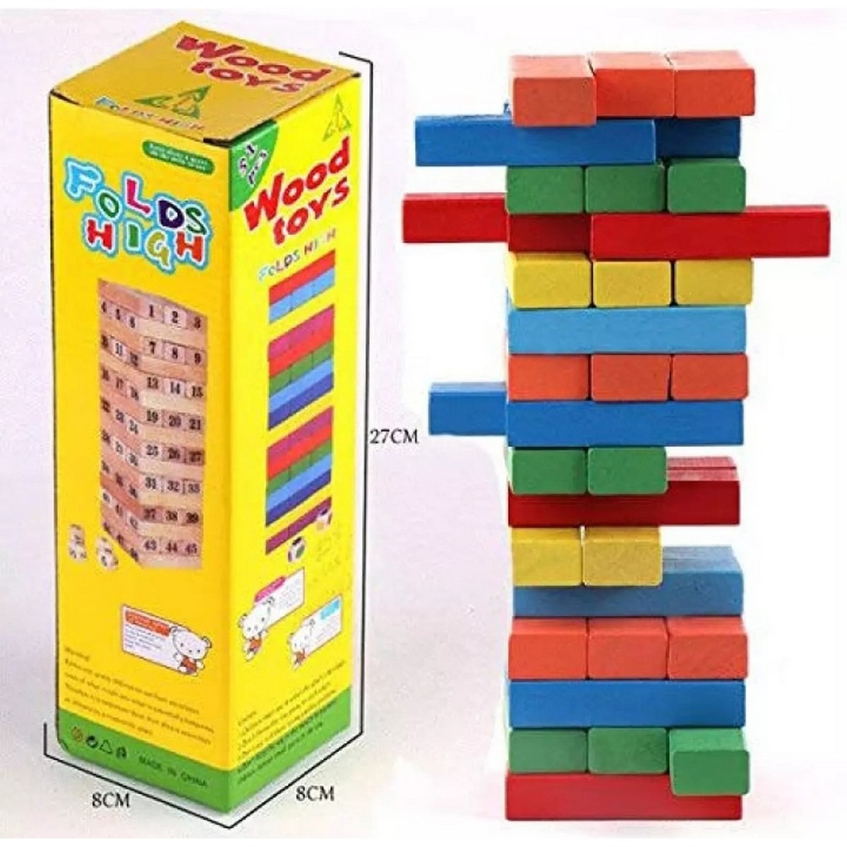 Jenga Colourful Blocks Stacking Game | Daraz.pk
