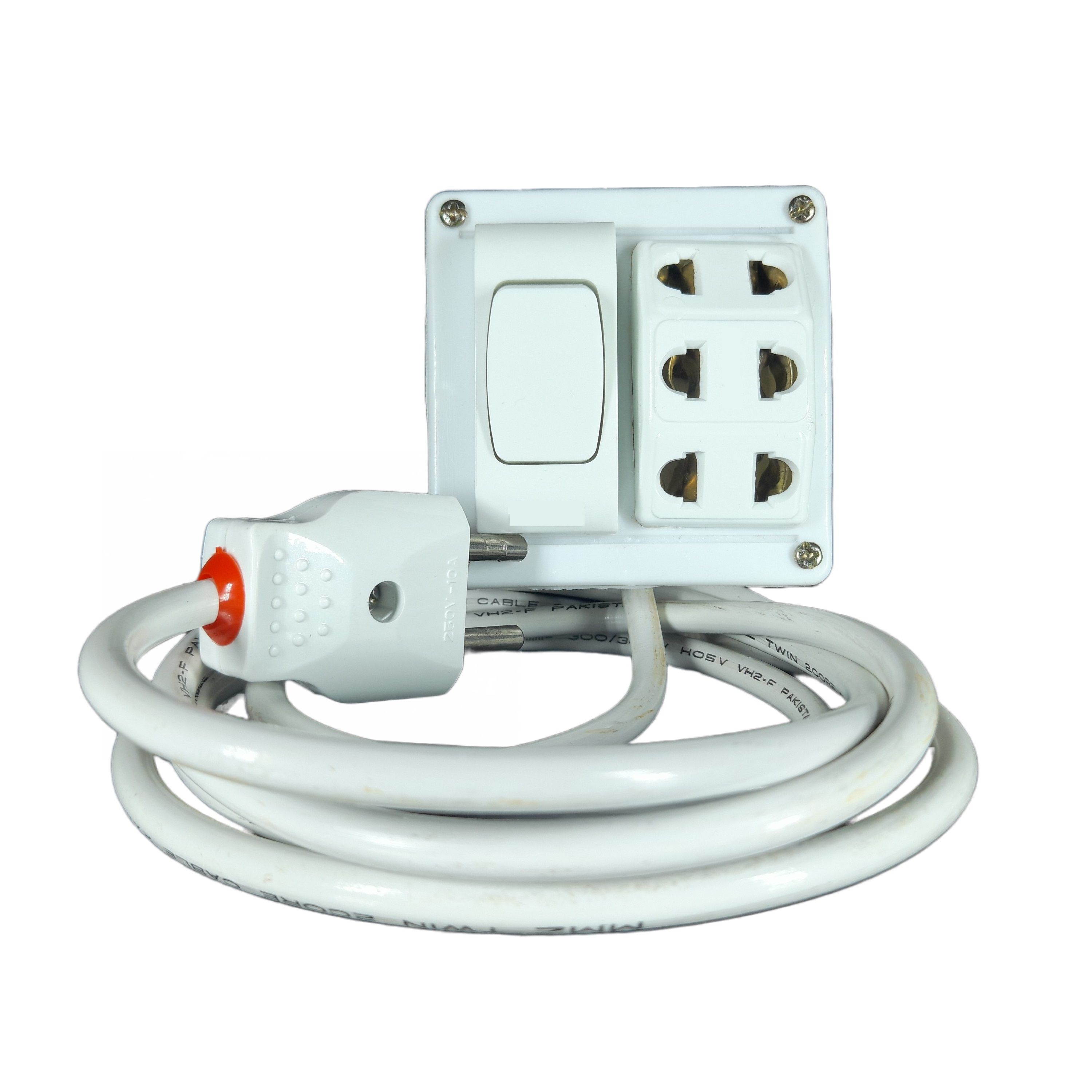 Extension Board with 2-pin 3 Sockets Female Male Electric Plug Flexible ...