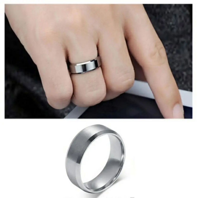 Titanium Pure Black Heavy Wait Ring For AnyOne Color Never Fade Never ...