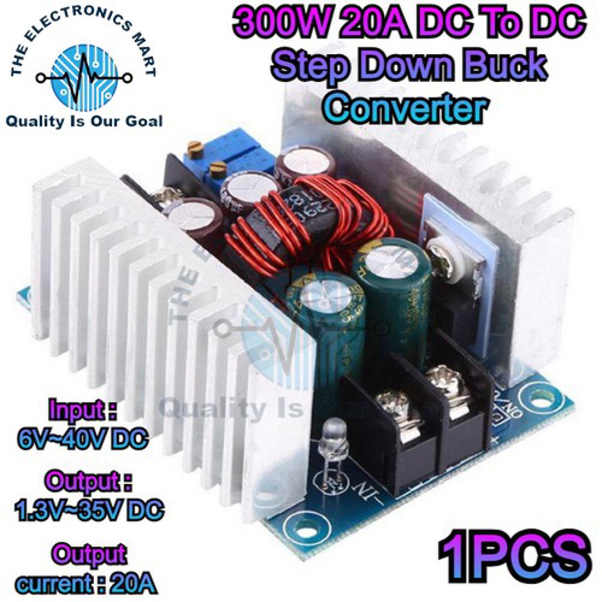 300W 20A CC CV Adjustable DC To DC Step Down Buck Converter Module ...