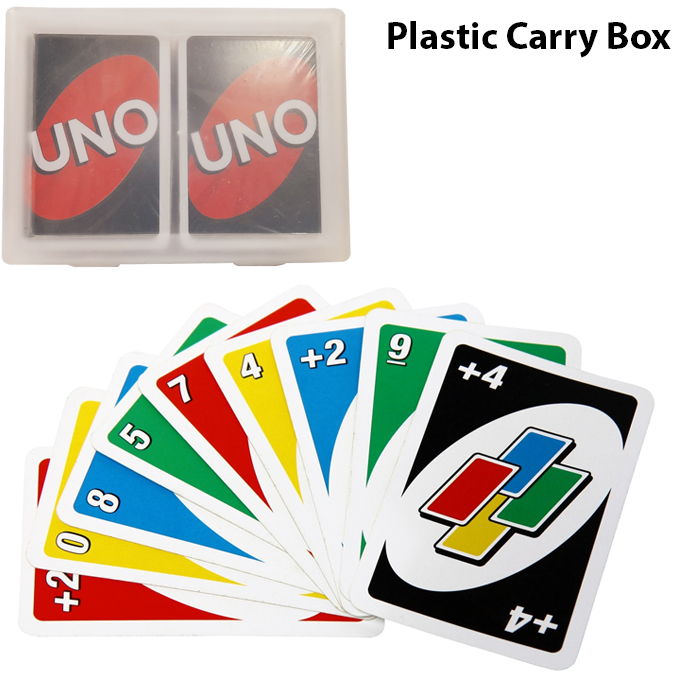 UNO Card Game With Plastic Carry Box (112 Cards) – Multi Color | Daraz.pk