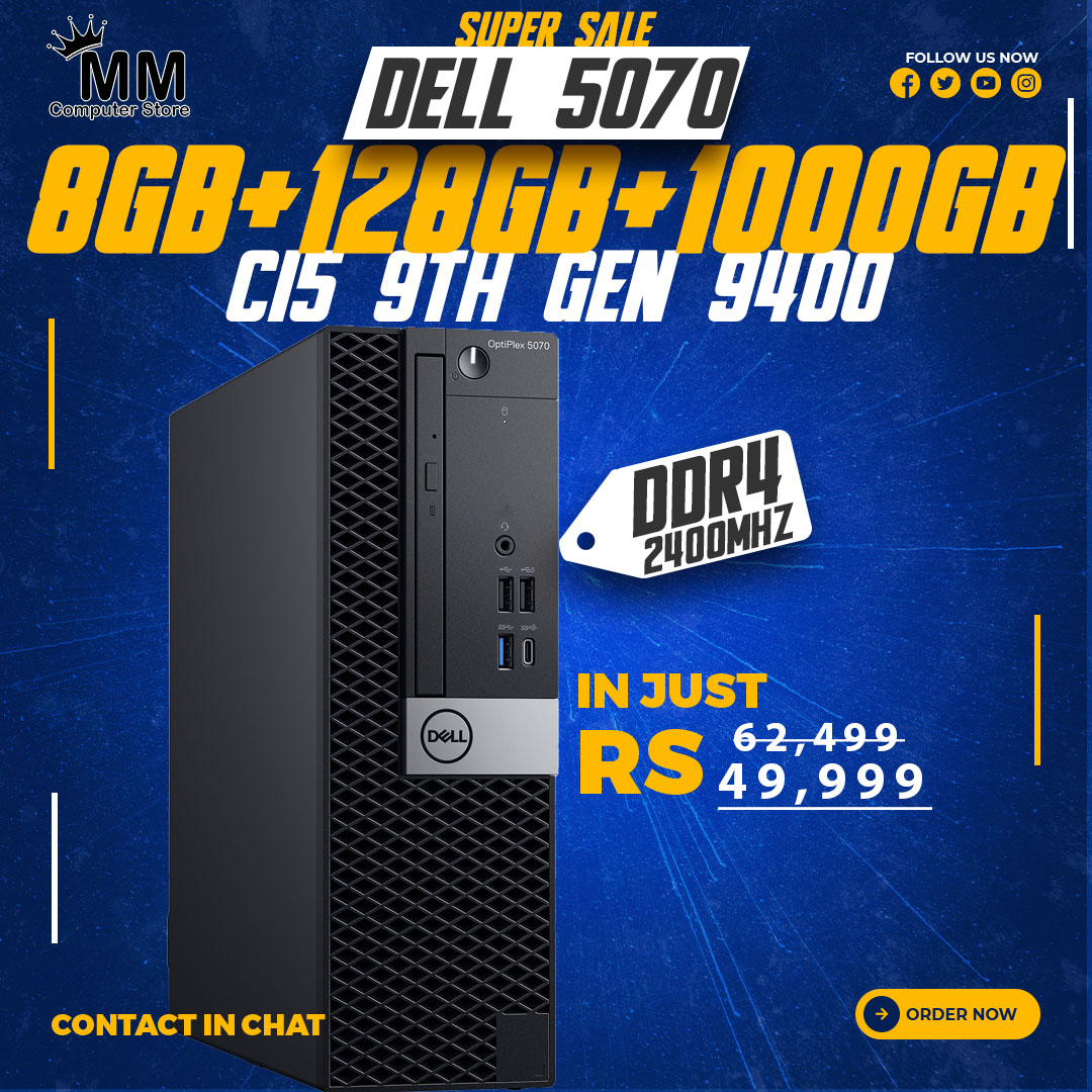 Dell OptiPlex 5070 i5 9400 9th Gen DDR4 8GB RAM 128GB M.2 NVME SSD ...