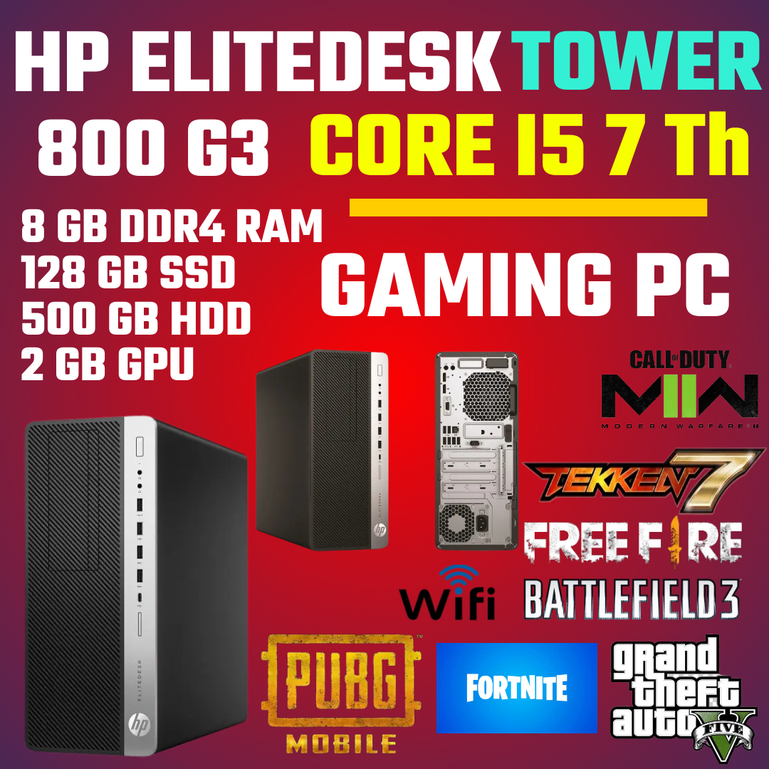H.P ELITEDESK 800 G3 TOWER [CORE I5 7TH GEN, 8GB DDR4 RAM, 128GB SSD ...