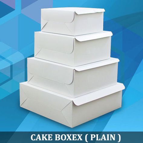 Cake Box Plain 8x8x2.5, Card Board Box For Cookies, Cake Boxes, Donut ...