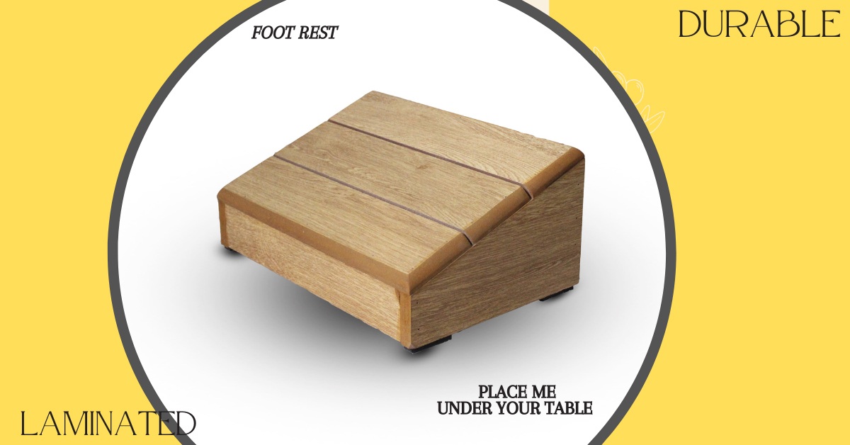 foot rest/ under table foot rest/ deodar lamination / multi functional ...
