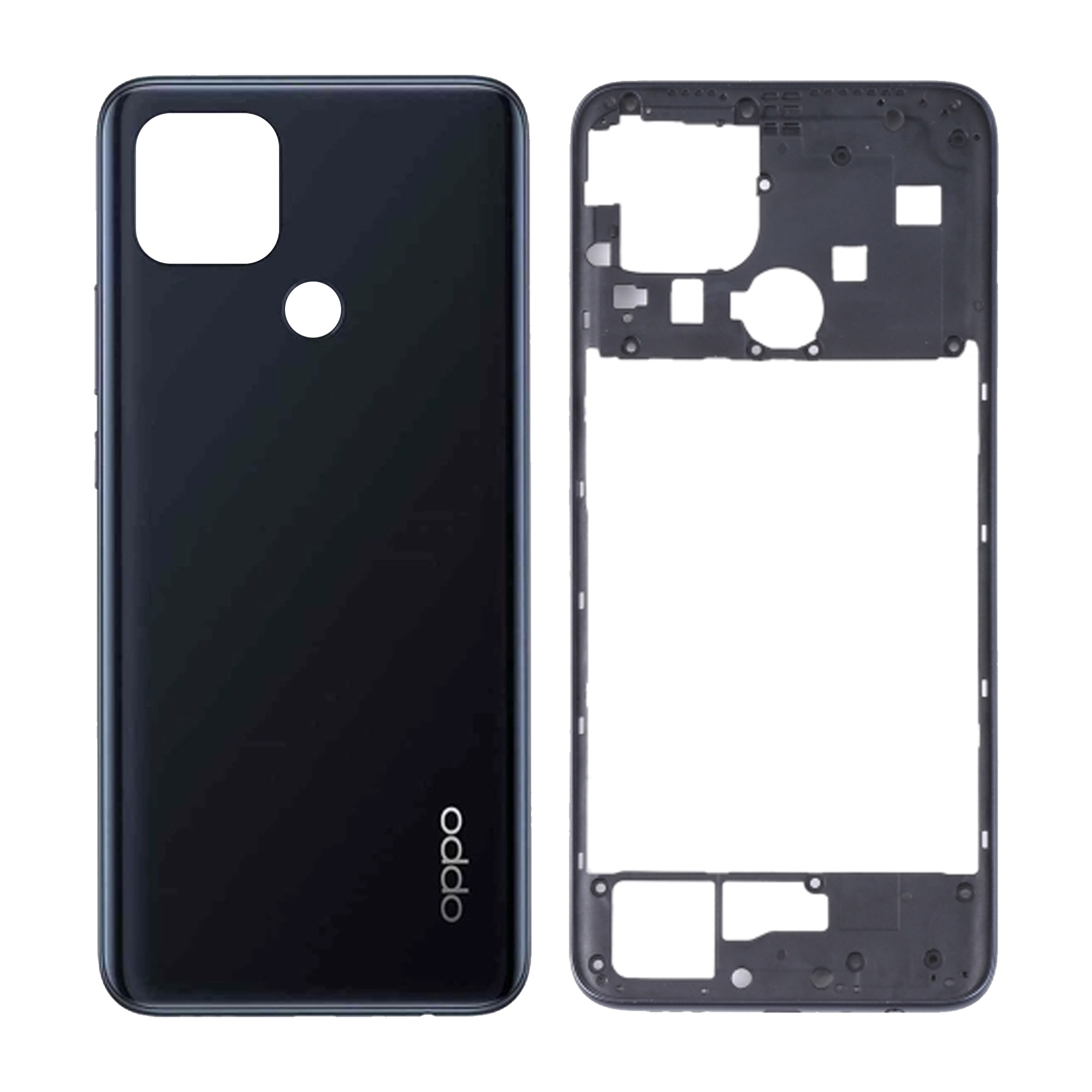 Oppo A15 Middle Frame Housing With Side Button and Replacement Battery ...