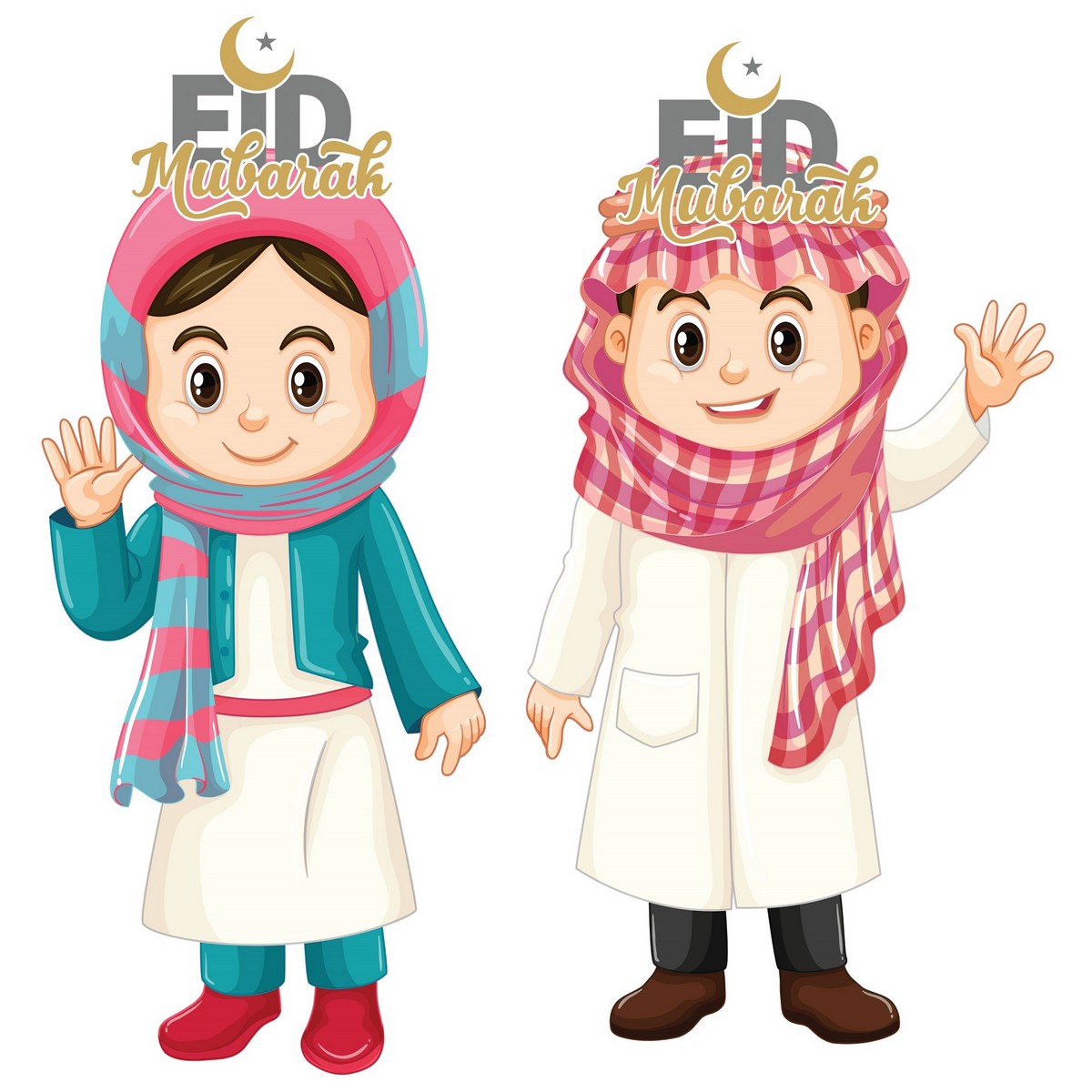 Eid Mubarak Boy and Girl Eidi Tuck Cards Pack of 6 Cards | Daraz.pk