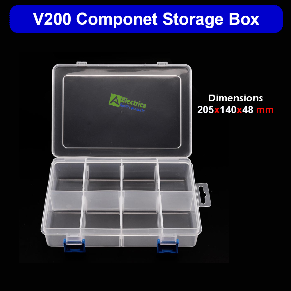 Transparent Plastic Tool Box V-200 Component Box Parts Box Storage Box ...