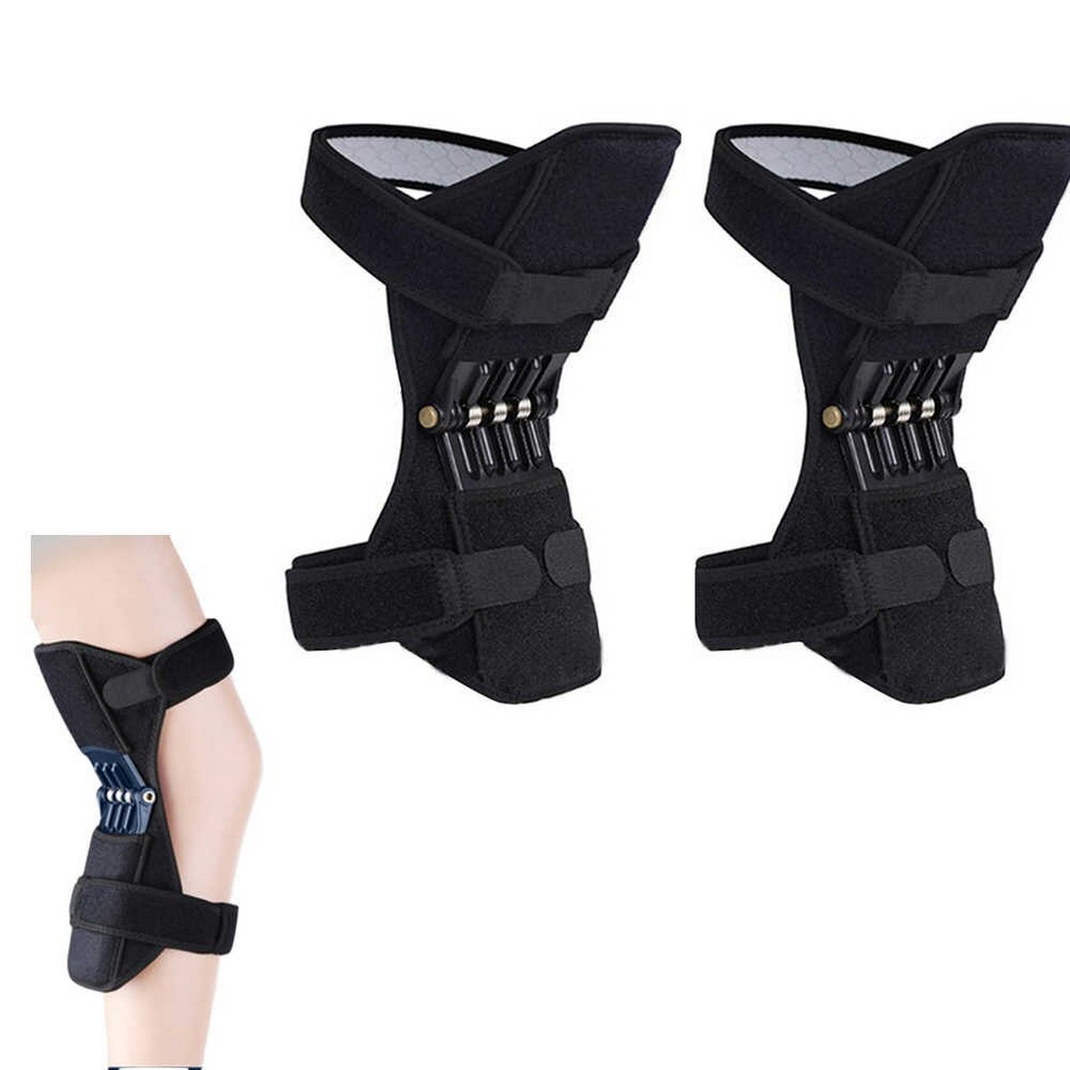 POWERKNEE JOINT SUPPORT SPRING KNEE BRACE - SPRING LOADED KNEE BRACE ...