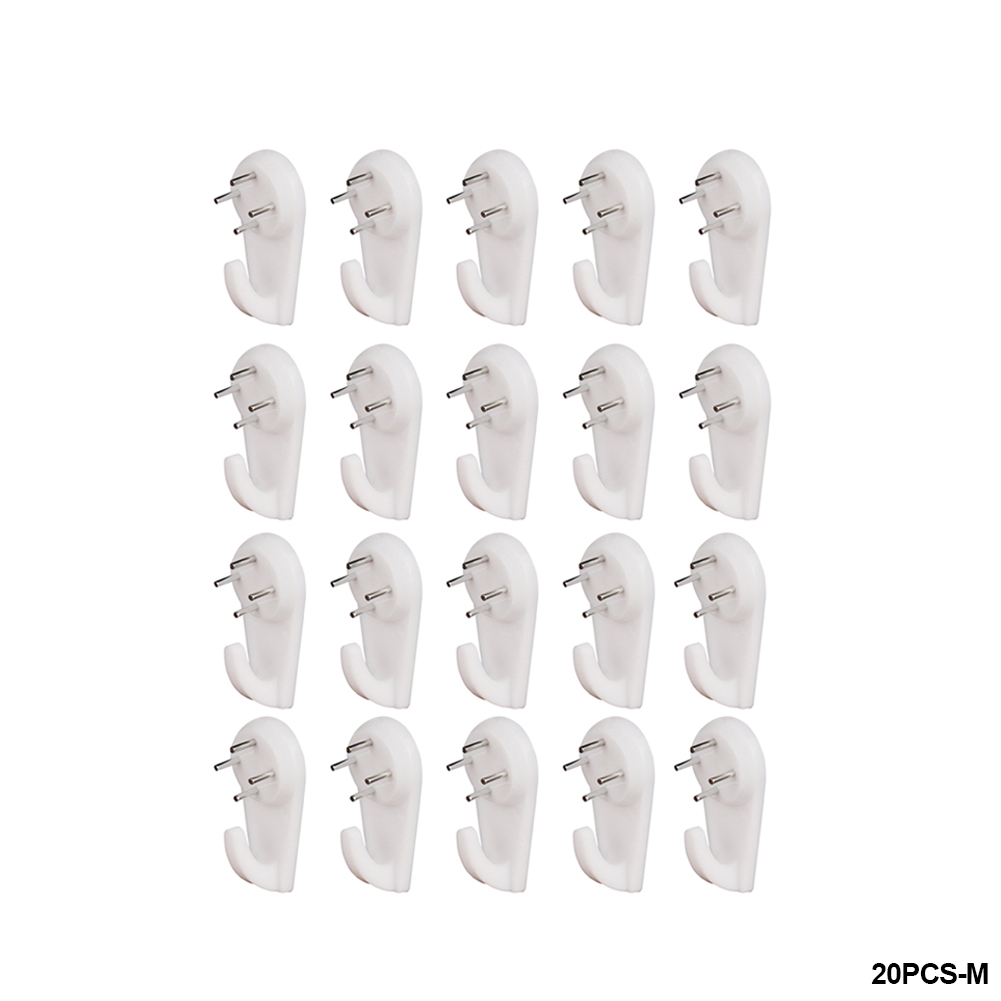 20pcs/set Photo Frame Hanging Hook White Painting Hook Plastic ...