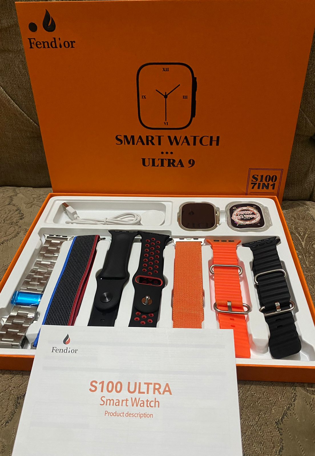 S100 smart watch Ultra 9 & 7 in 1 Strap Series 9 49mm 2.2Hd Screen and ...