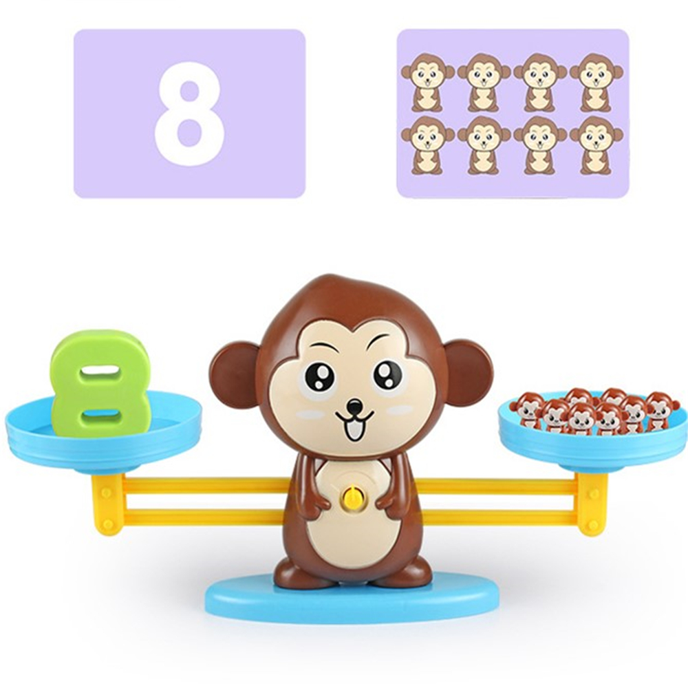 Montessori Math Toy Monkey Balance Baby Montessori Educational Games ...