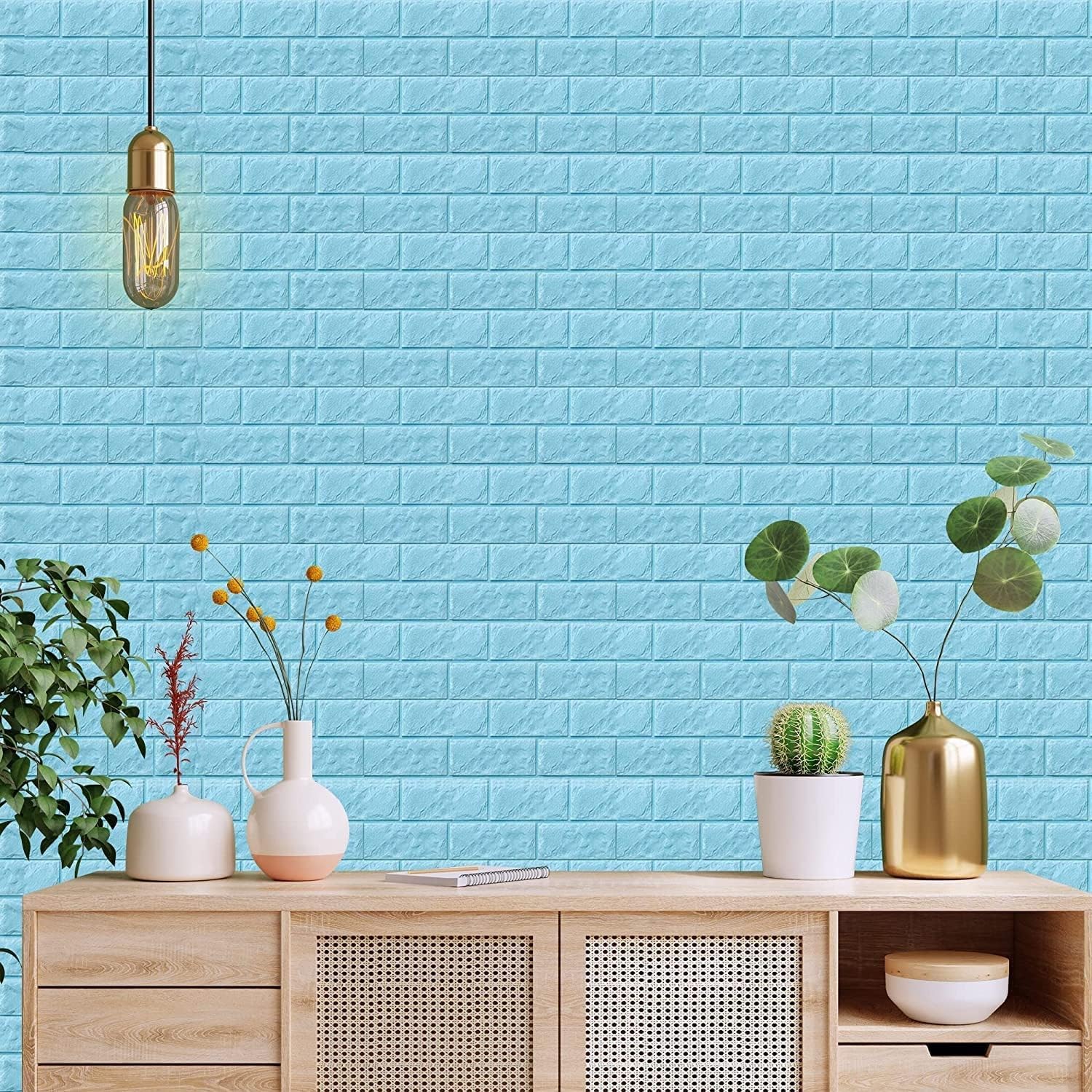 3D Brick Wall Sticker Wallpaper for Walls - PVC Textured PE Foam Self ...