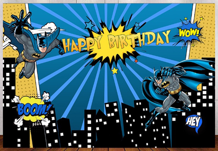 BATMAN THEME BIRTHDAY PARTY BANNER ( 36 INCHES X 24 INCHES ) | Daraz.pk