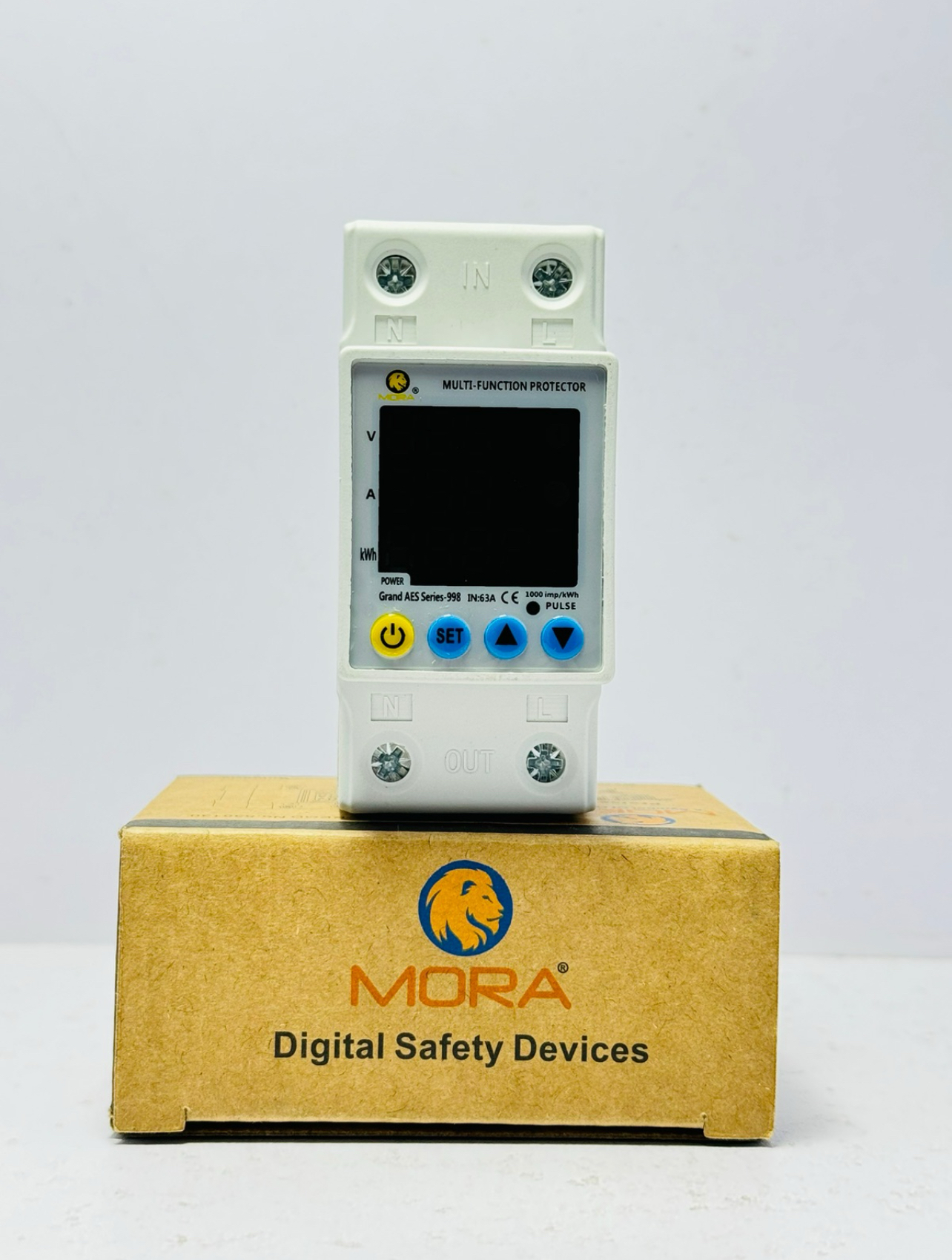 Mora 3 in 1 voltage protector Over and Under Voltage Protector with KWH Meter, Muhafiz Switch ...