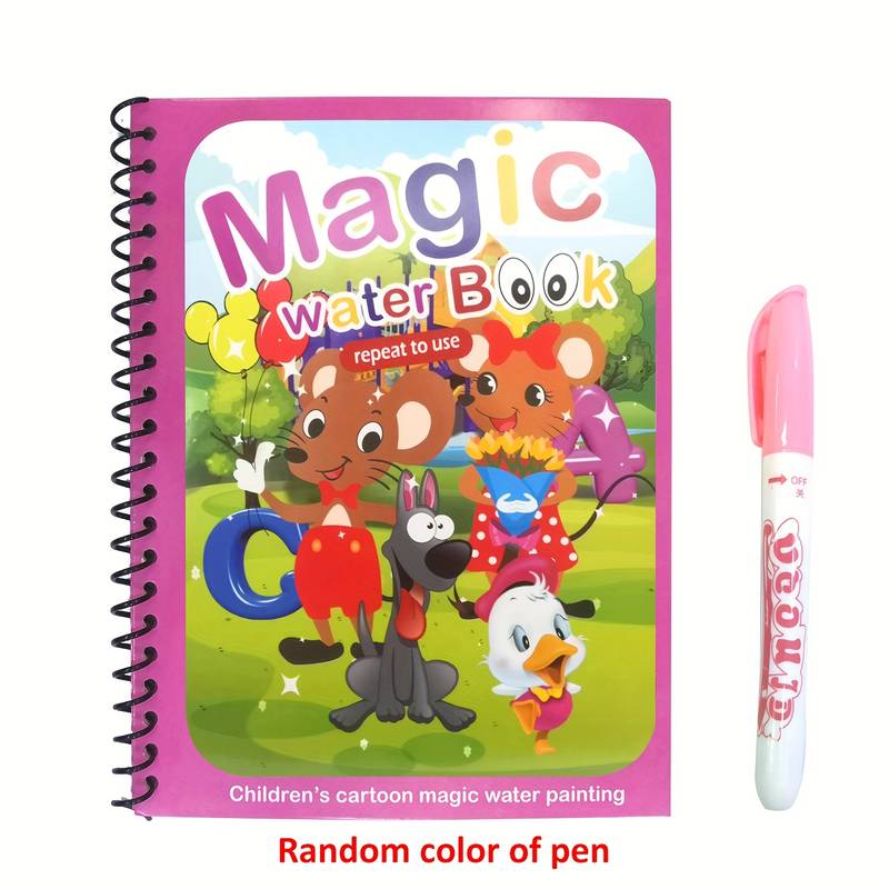 Reusable Water Magic Book Painting Drawing Coloring Book, Water ...