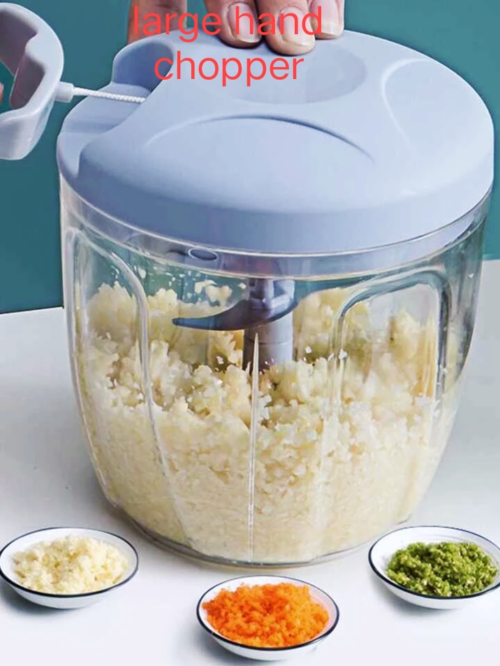 Large fast chopper, manual hand press vegetable and meat turbo cutter ...