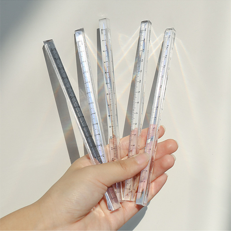 Panda Online 1PCS Transparent Triangle Ruler Cute 15cm Paint Drawing ...