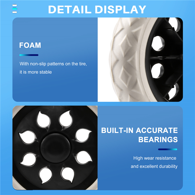 Black White Plastic Core Foam Shopping Trolley Cartwheel Casters | Daraz.pk