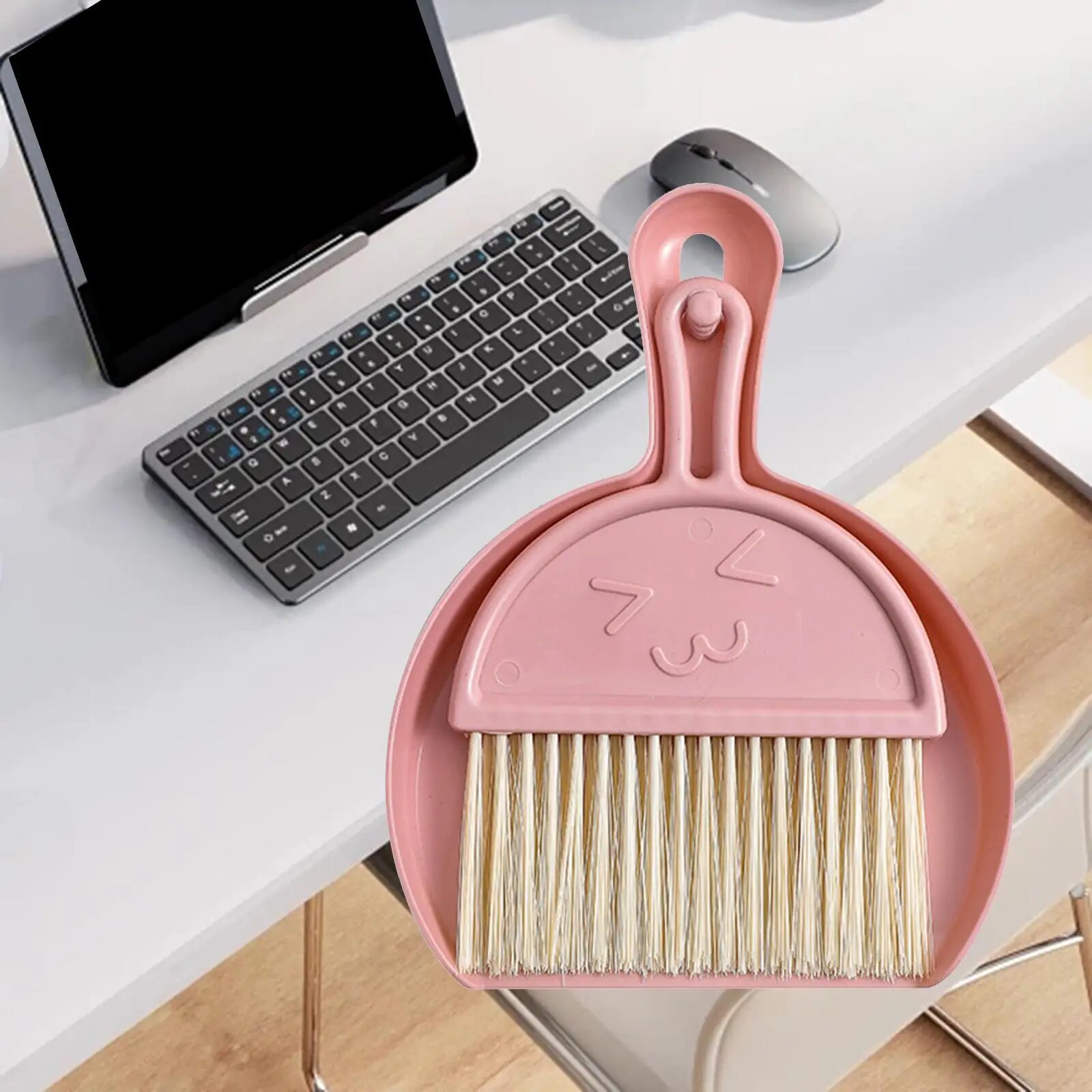 Mini Dustpan And Brush Set Compact Desktop Cleaning Broom For Desk Sofa ...
