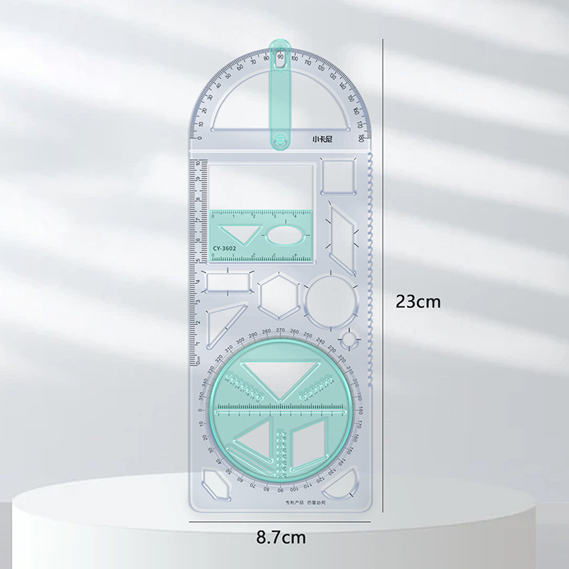 2024 Geometric Ruler Triangle Ruler Compass Protractor Set ...