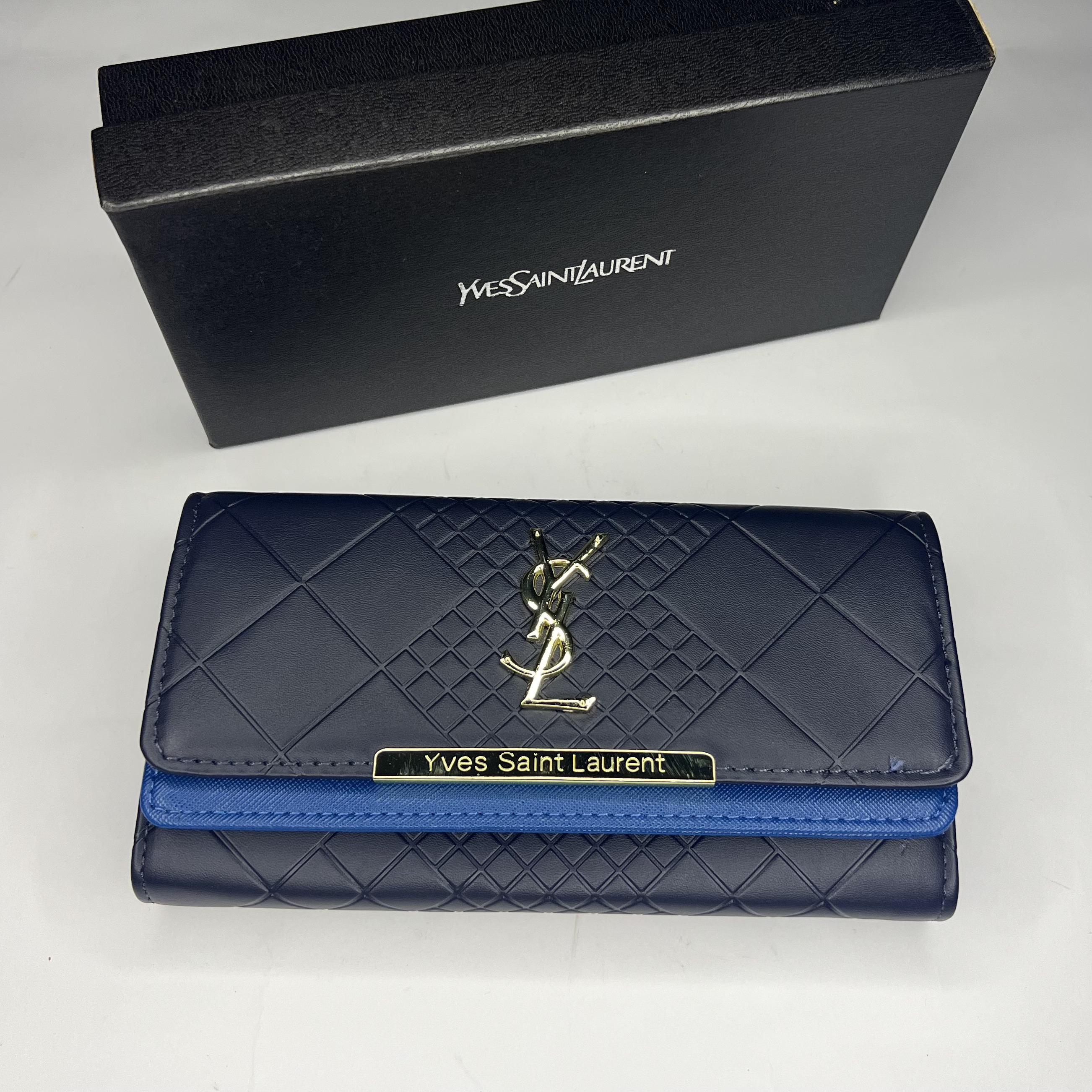 Original Yves Saint Laurent Trifold Camel Leather Hand Purse for Women ...
