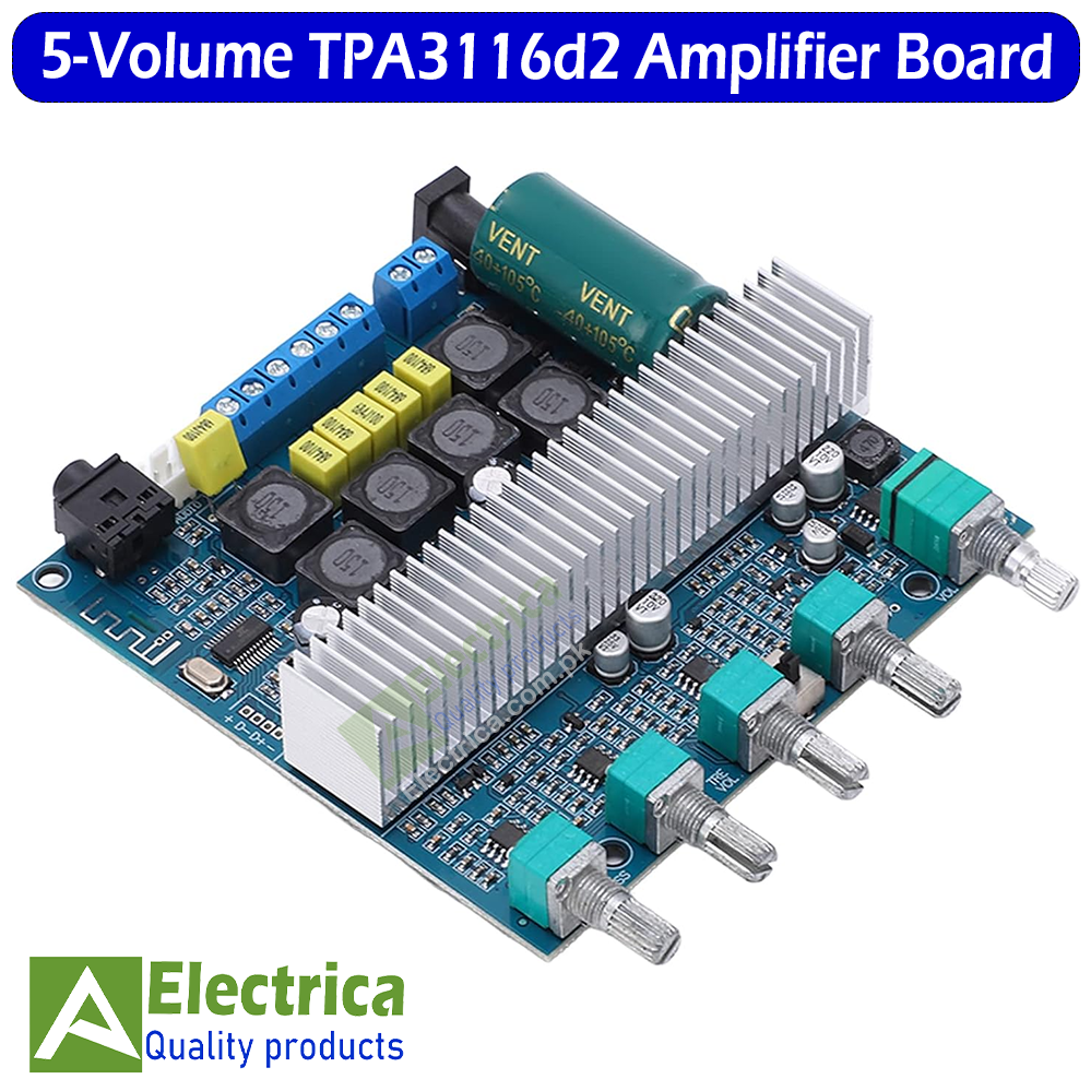 TPA3116D2 2.1 Channel 5-Volume Audio Power Amplifier Board Powerful Sound Amplifier Speaker Amp ...