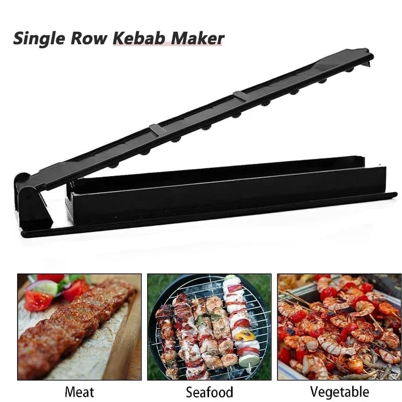 Quick BBQ Meat Skewer Machine Reusable Easy Kebab Press Mould Maker ...