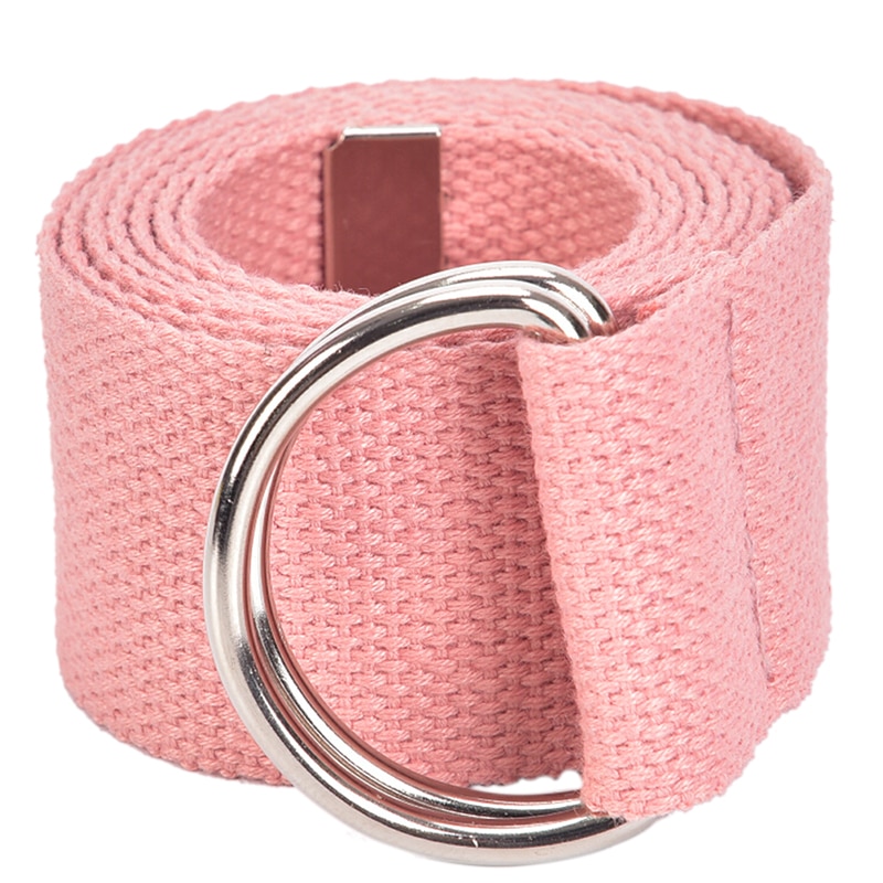 Fashion Casual Uni Nylon Canvas Fabric Belt Strap D Ring Buckle Waist ...