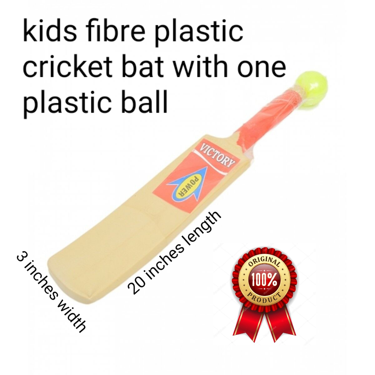 CRICKET BAT FOR KIDS UNBREAKABLE FIBER PLASTIC (SMART TOYS Set) | Daraz.pk