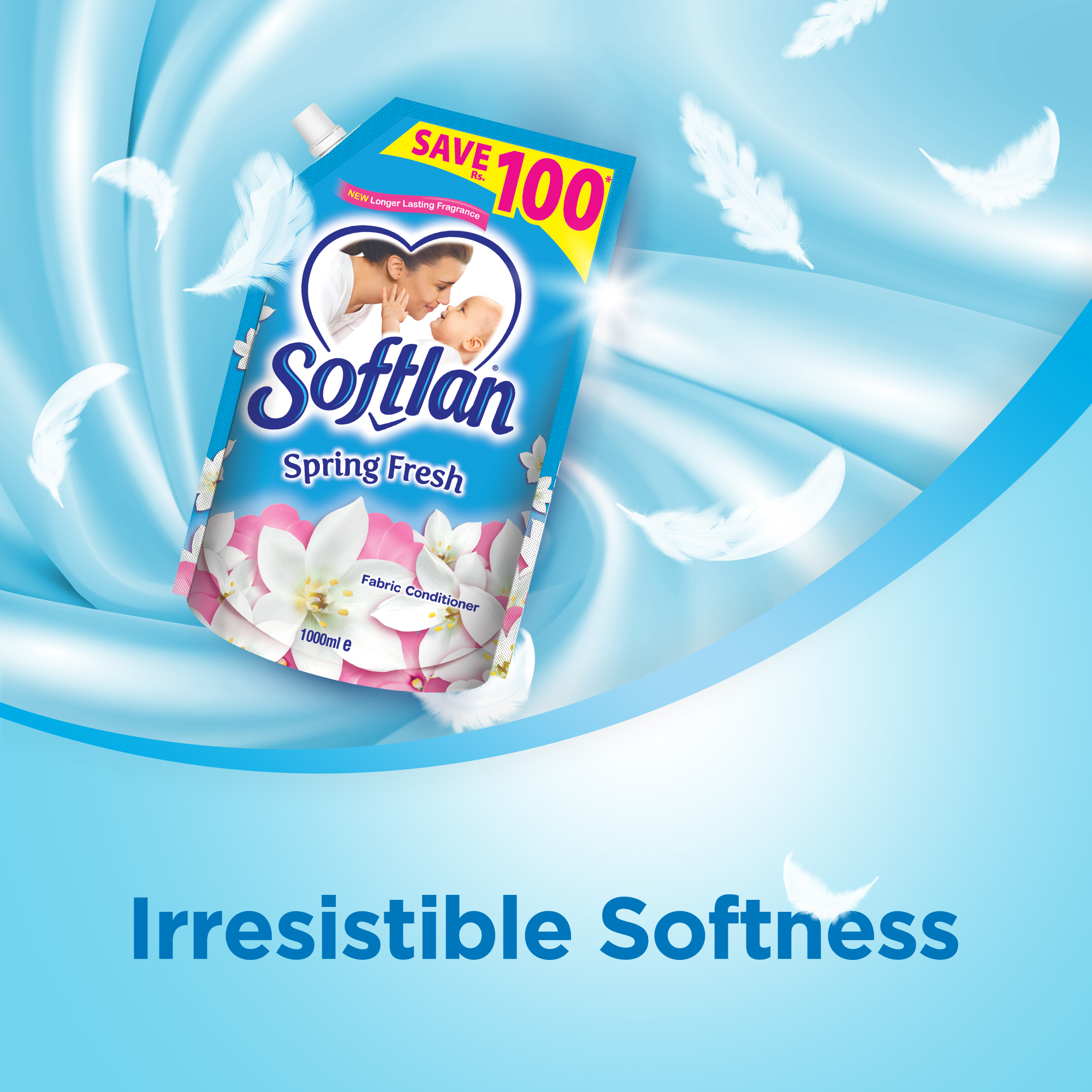 Softlan Fabric Conditioner 1 Litre Pouch - Blue | Daraz.pk