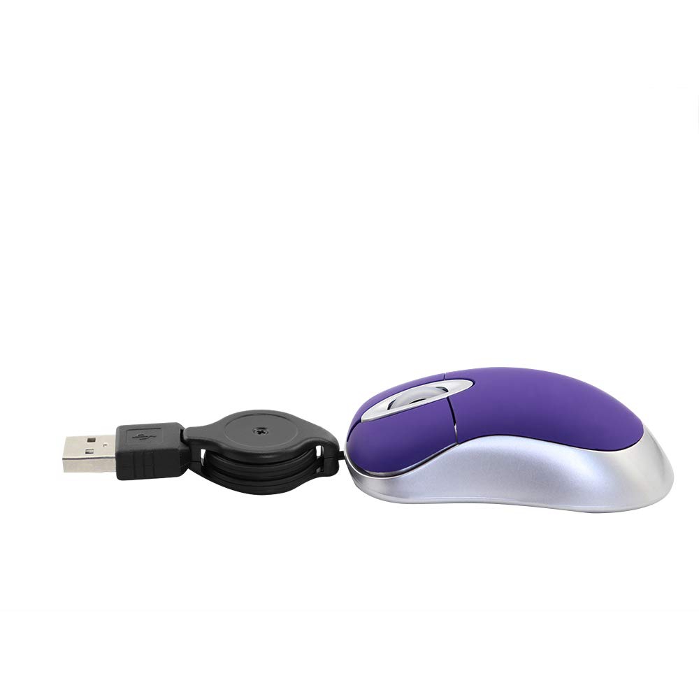 Mini USB Wired Mouse Retractable Tiny Small Mouse 1600 DPI Optical ...