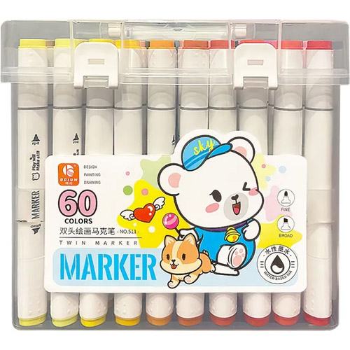 Double Sided Watercolor Markers Colors Set, Morning Glory Double-sided ...