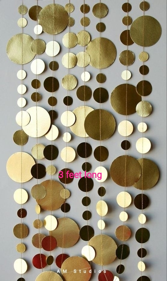 8 golden circle string curtain (3 sizes available) for Walls, Door and ...