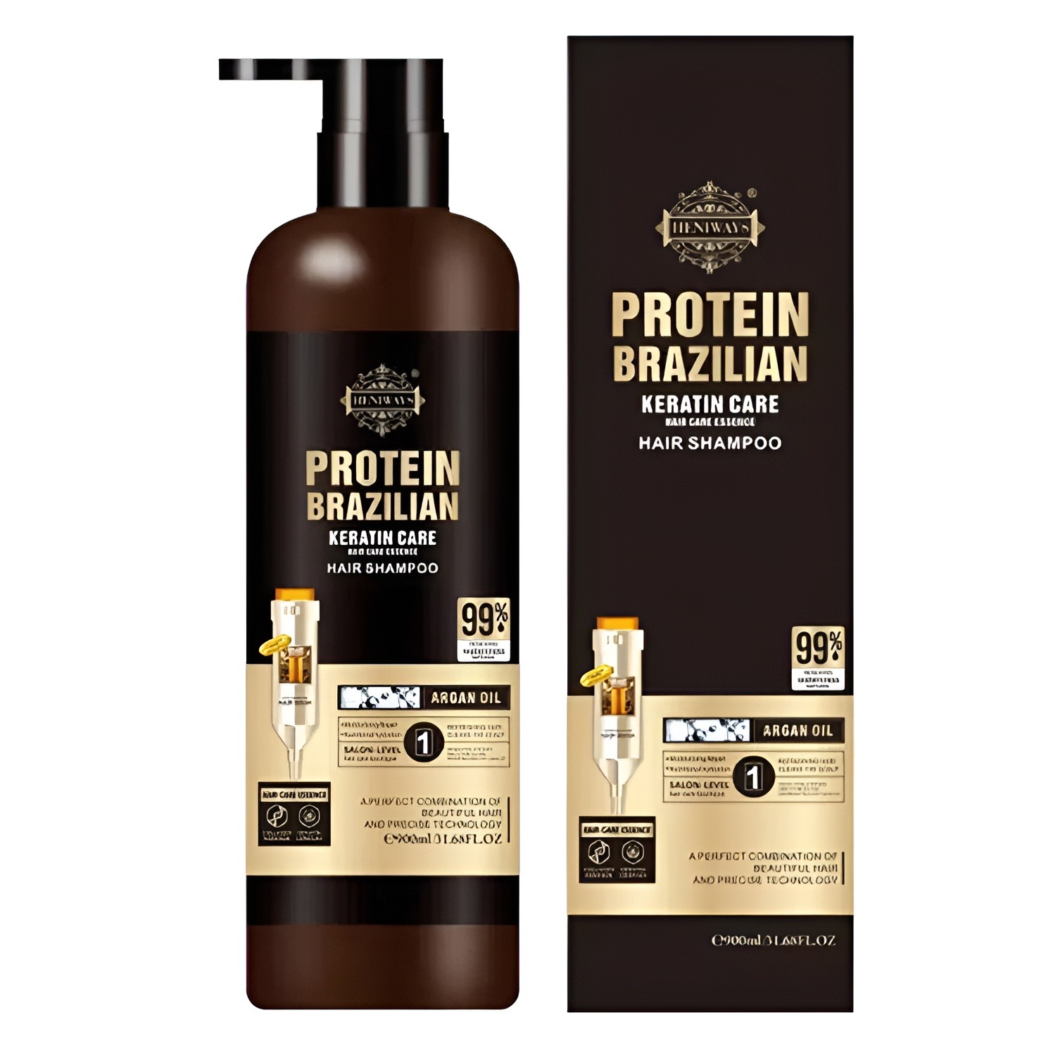 Keratin Protein Brazilian Straightening Keratin Care Shampoo 900ml ...
