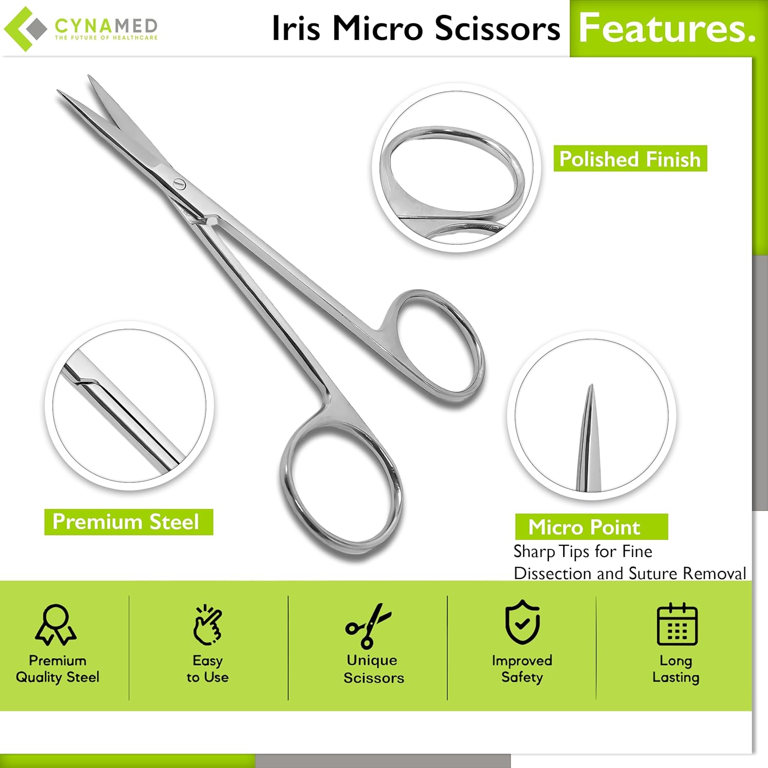 ris Micro Dissecting Precision Lab Scissors, Fine Point Straight ...