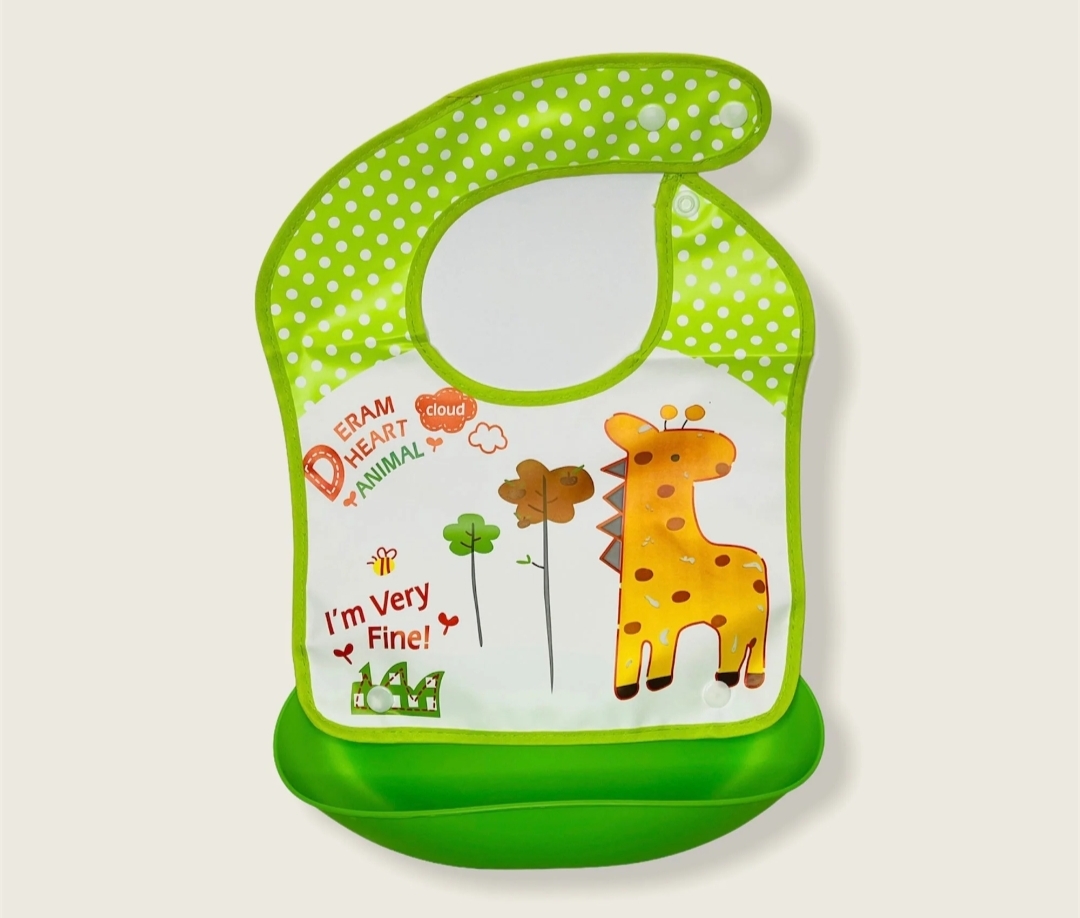 Baby Feeding Bib Waterproof Baby Bib With Catcher Plastic Bibs Eating ...