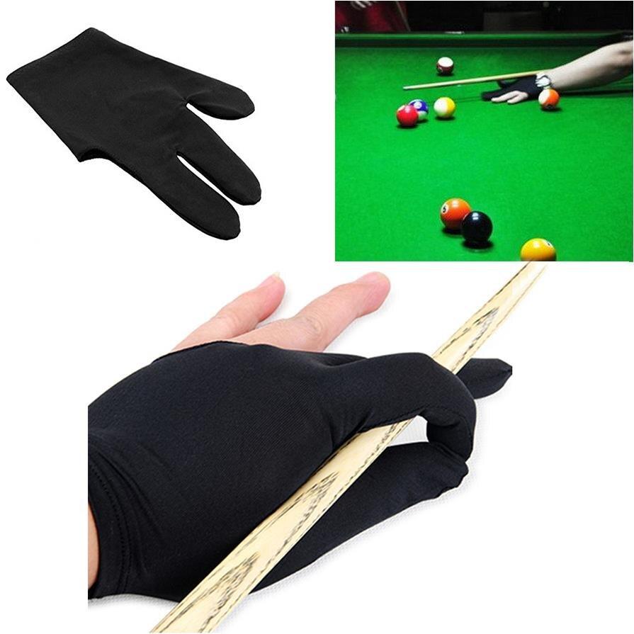 Home Mart Sport Billiard Pool Cue 3-Finger Elastic Gloves 3 Pairs Black ...