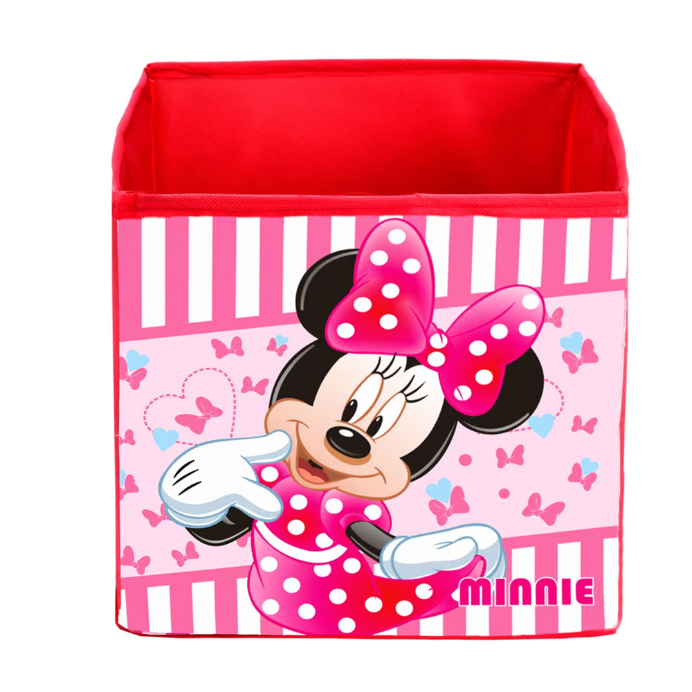 Diney Team Printed Foldable Storage Cubes Organizer Basket With Cover ...