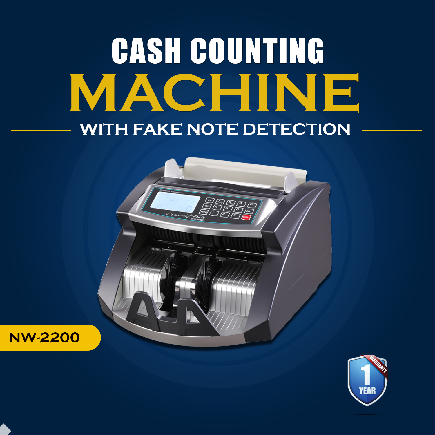 Newwave Cash counting machine with note detection nw-2200 | Daraz.pk