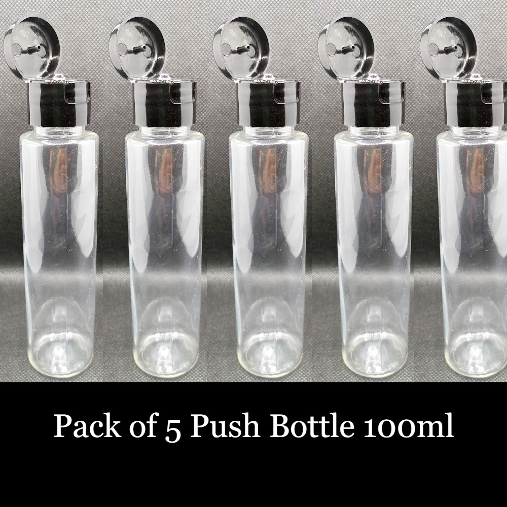 Empty Plastic Push Bottle 100ml / Empty Bottles for Hair Oil / Lotion ...