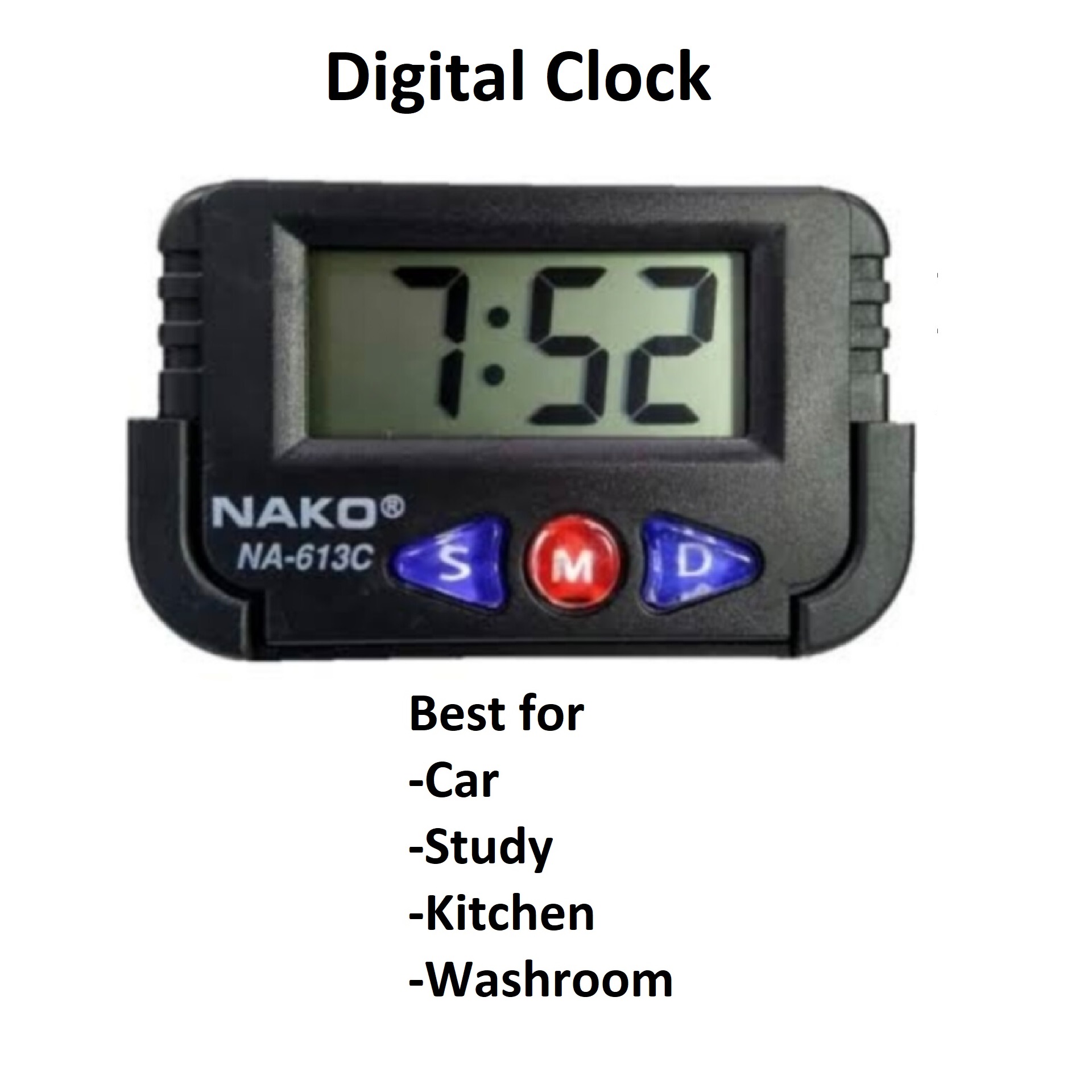 Digital Watch Digital Clock 613C Clock Pocket Size Multifunctional ...