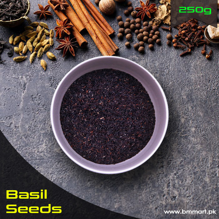 BM foods Tukh Malanga Basil Seed 250G - تخم ملنگا | Daraz.pk