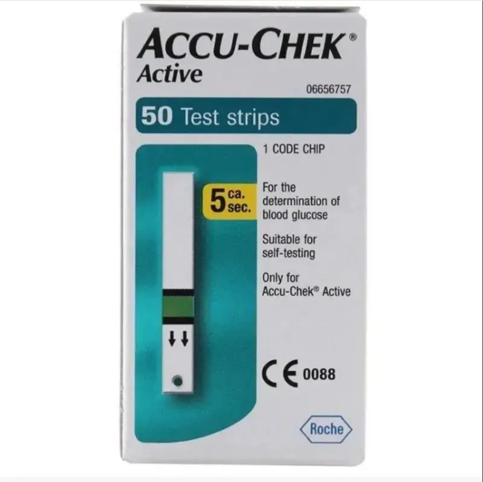 Accu CHEK Active 50 Gluco test strips Original Product High quality ...
