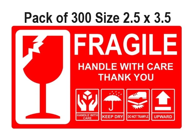 Sticky Handle with Care Fragile Sticker Glass Protector, Sensitive ...
