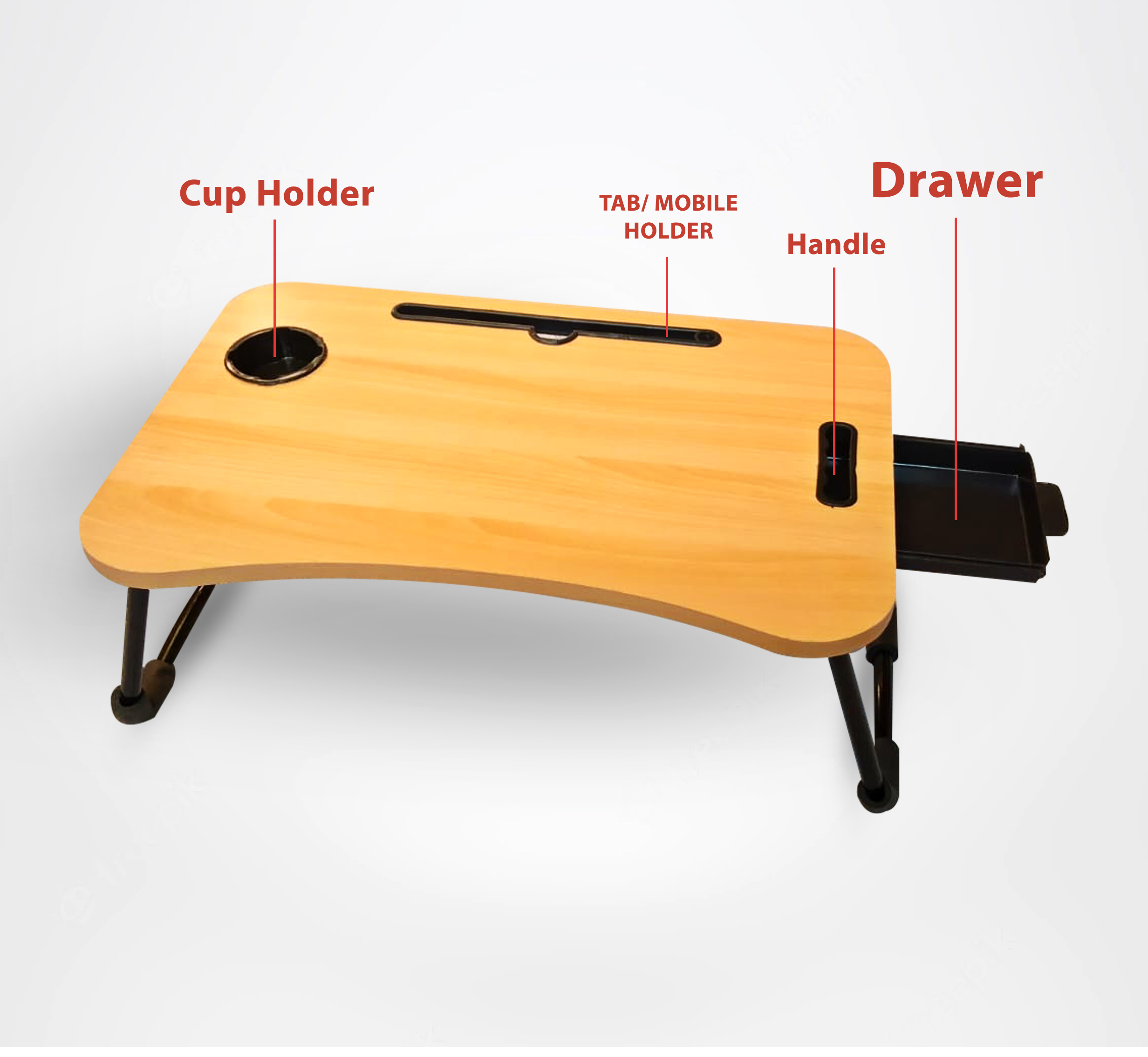 Dormitory Bed Desk Folding Laptop Bed Table foldable gaming breakfast ...