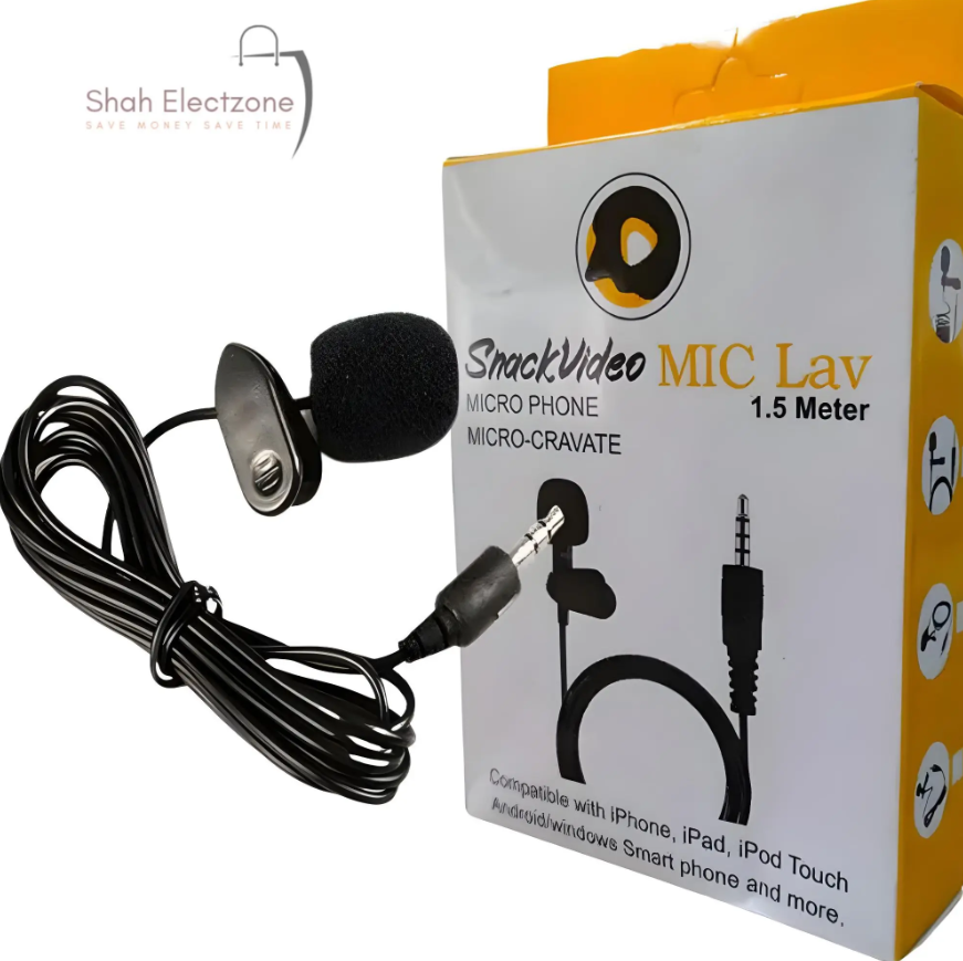 Mobile Phone coller mic New Snack Video Mic Lav Micro Phone Micro ...