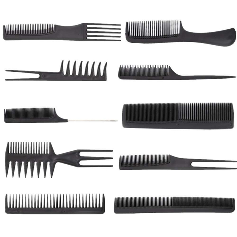 10Pcs Haircut Comb Set Hairdressing Styling Comb Barber Training Tail ...