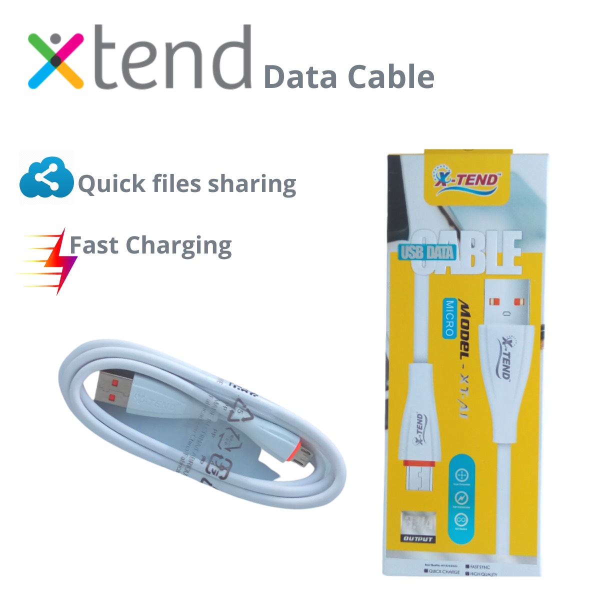 Android X-TEND Data Cable for Synchronizing & Rexharge Your Phone XT-AI ...