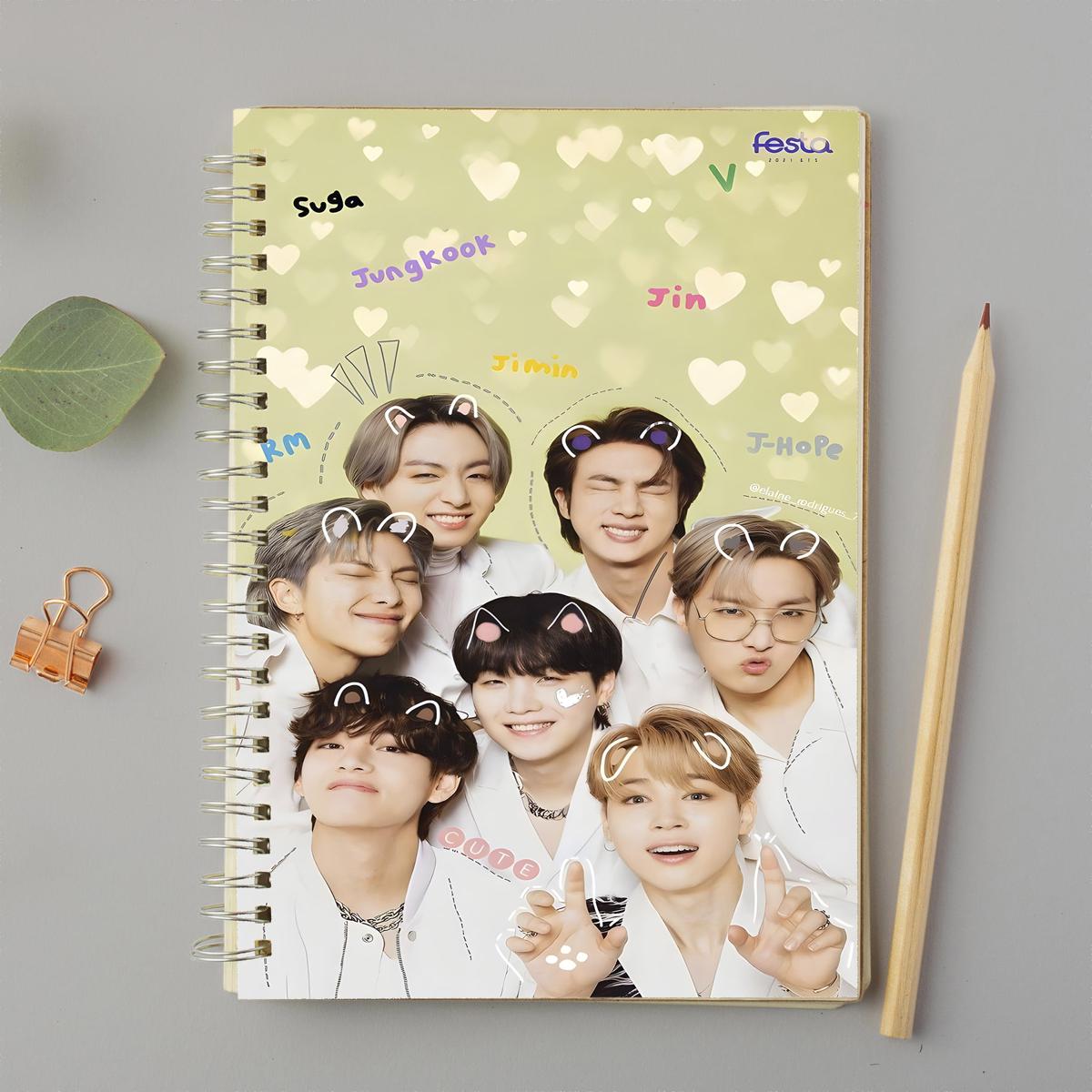 BTS CUTE-A4 & A5 Spiral Notebook with Plastic Sheet | Daraz.pk